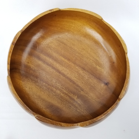 Philcraft | Dining | Vtg Monkey Pod Salad Serving Set Bowls Utensils ...